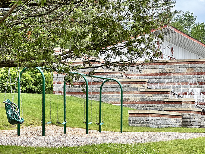 Playground equipment that's refreshingly analog &ndash; no batteries required, just gravity and childhood imagination.
