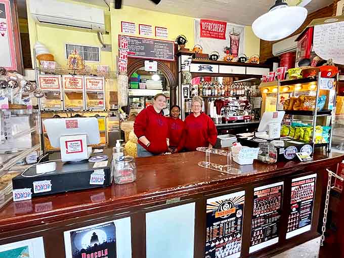 The heart and soul of the shop &ndash; dedicated staff who've perfected the art of the perfect scoop, pop, and friendly conversation.