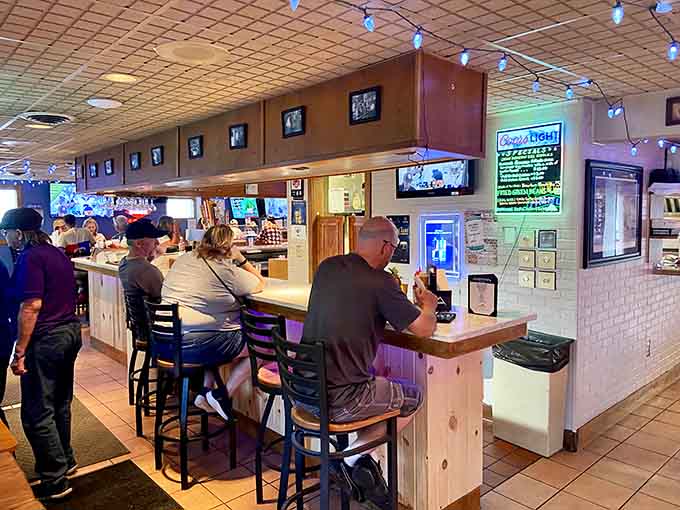 Pull up a barstool and settle in for good conversation, cold drinks, and the game on multiple screens.