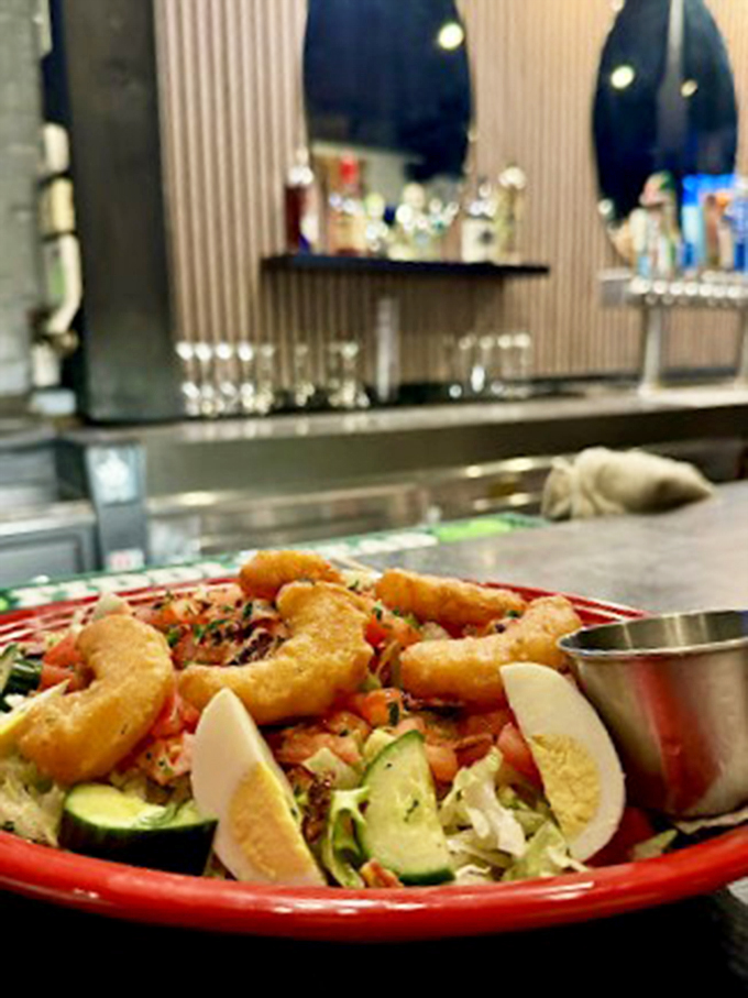 A seafood lover's salad that brings coastal flavors to downtown Burlington with style.