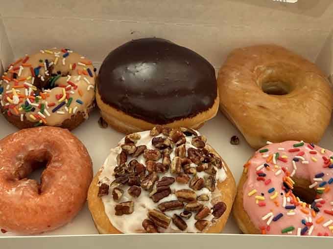 Half a dozen means variety, but let's be honest, you're probably going back for the maple bacon every single time.