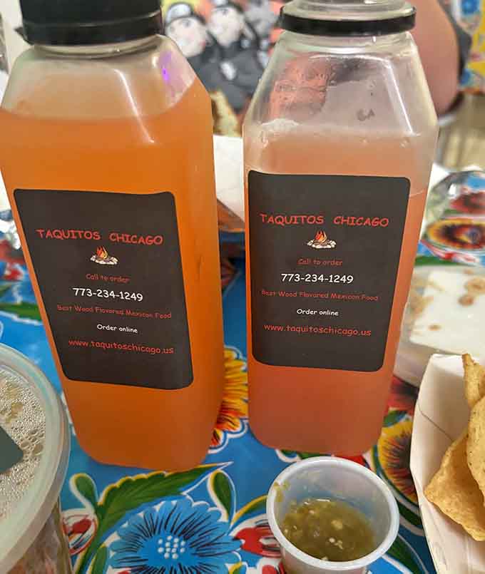 House-made aguas frescas in bottles, because even your beverage deserves to be special here.