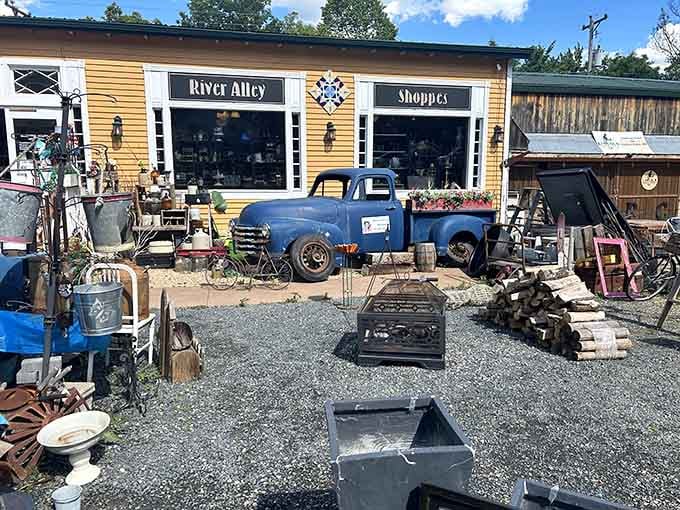 River Alley Shoppes turns vintage treasures and rustic finds into an outdoor shopping experience that's basically a scavenger hunt.