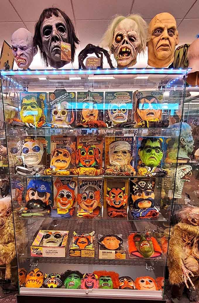 Vintage masks spanning decades of Halloween history showcase the evolution of what we find frightening and fun.