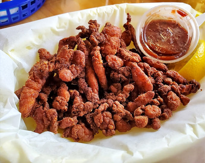 These crispy clam strips deliver that distinctive ocean flavor in every crunchy, tender bite, making you wonder why you don't eat clams more often.