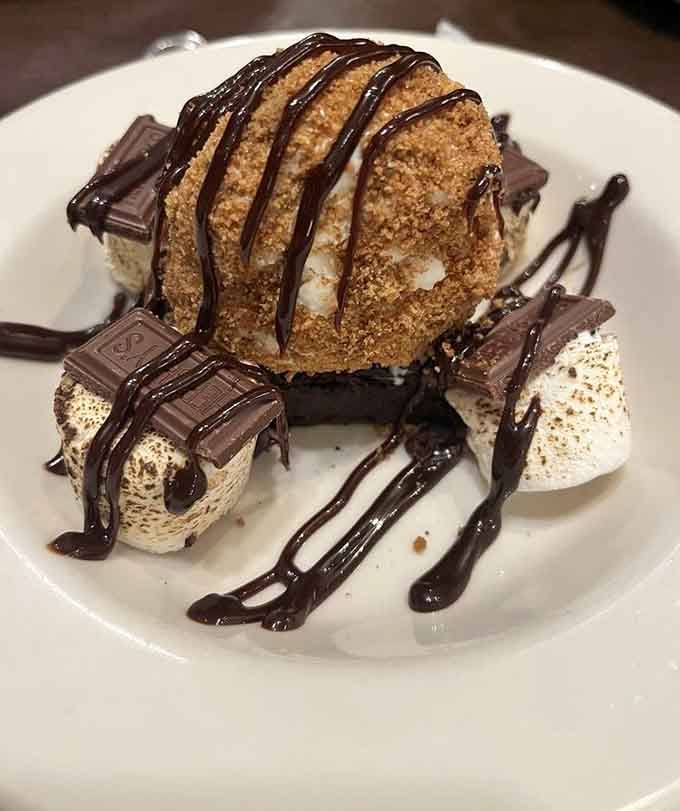 S'mores Brownie brings campfire nostalgia to the dessert plate, minus the mosquitoes and smoke in your eyes.