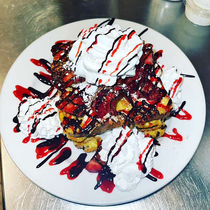 Breakfast or dessert? Why not both! This berry-licious creation is what happens when French toast and cheesecake have a delicious love child. 