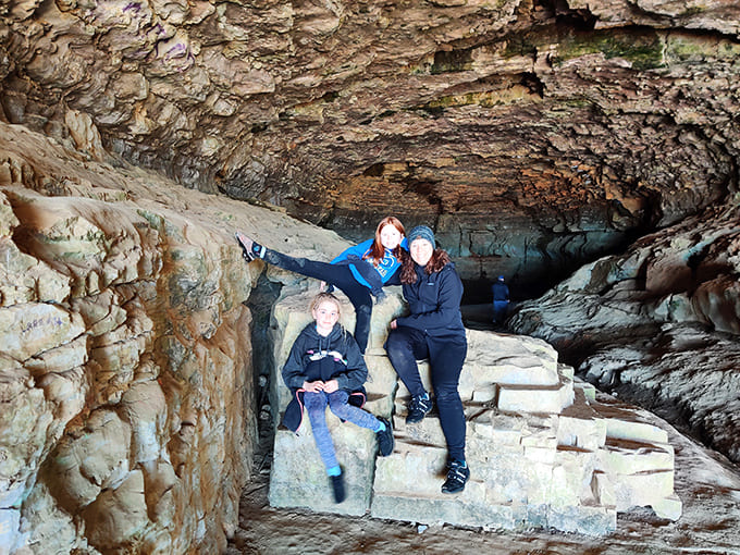 Exploring the cave's interior reveals layers of limestone that have been patiently waiting millions of years for your Instagram photo.