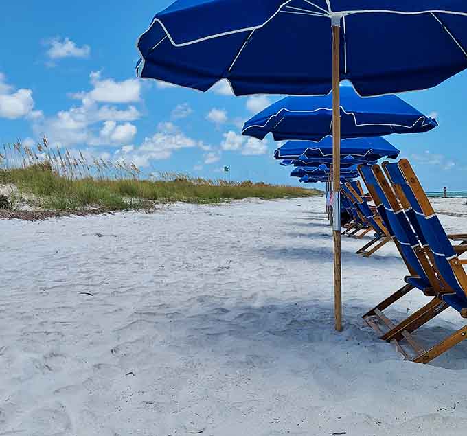 Beach chairs positioned perfectly for the "I'm on vacation and you're not" photo opportunity.