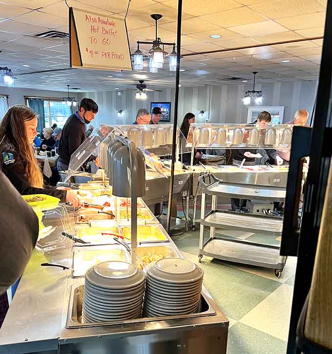 The buffet line stretches invitingly, promising unlimited trips and zero judgment for going back for thirds or fourths.