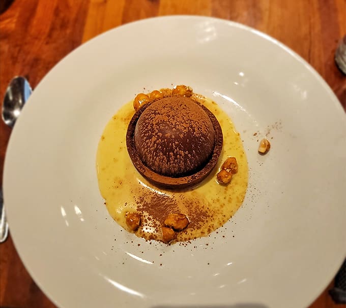 Chocolate dessert that's worth loosening your belt for. This sweet finale performs a standing ovation on your palate.