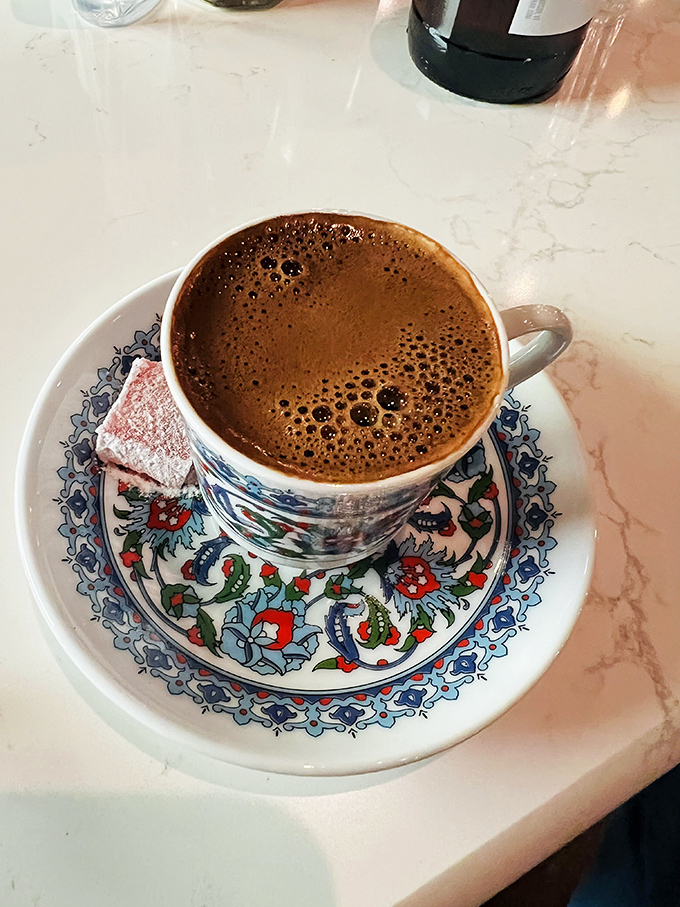 Turkish coffee isn't just a beverage, it's a ritual &ndash; served in traditional painted cups with a side of contemplative conversation.