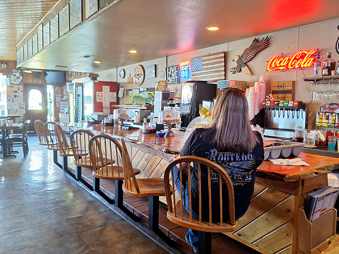 Counter seating offers front-row views of short-order magic and the chance to chat with locals who know exactly why this place deserves its legendary status.