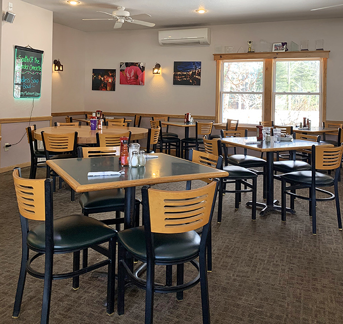 Simple, comfortable seating arranged for conversation and community &ndash; the stage where countless family memories have been made.