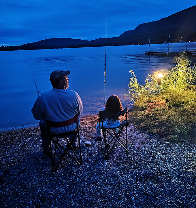Twilight fishing creates memories that last longer than any catch &ndash; quality time by the water's edge.