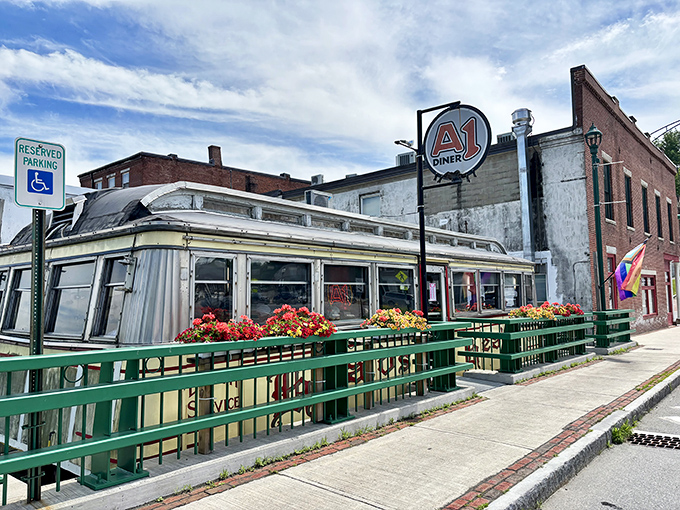 Curb appeal that can't be manufactured: The A1's Worcester Lunch Car heritage shines through in every architectural detail.