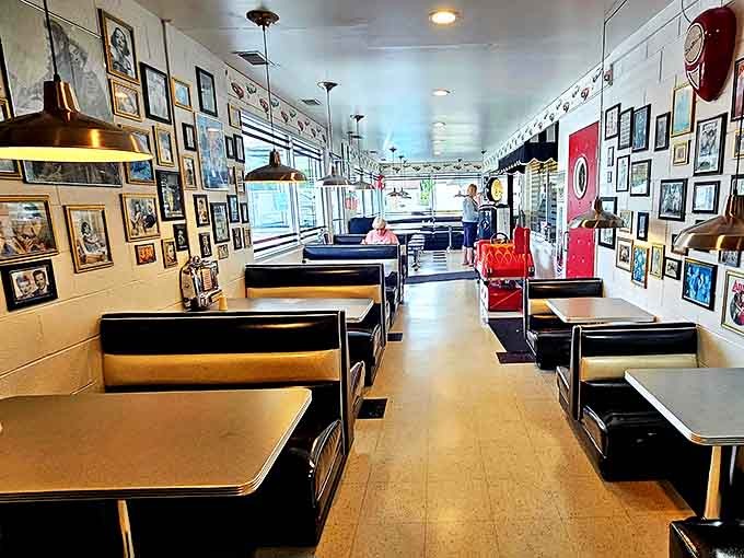 Every inch of wall space tells stories of American culture, creating an immersive museum where the exhibits come with french fries.