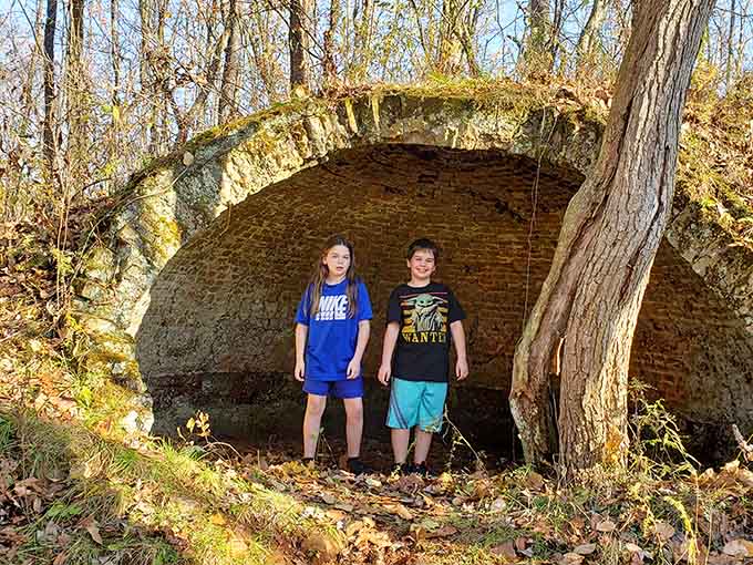 Young explorers discover that history doesn't have to be boring when it comes in the form of mysterious brick structures you can actually touch.