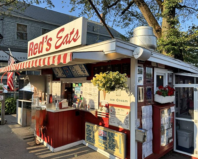 The exterior view of Red's Eats &ndash; small in size but mighty in reputation, this humble shack has launched a thousand road trips.