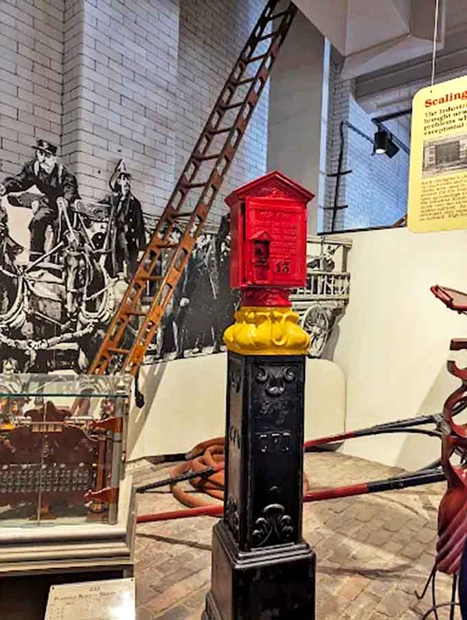 Gamewell Fire Alarm: This distinctive red sentinel once represented the difference between salvation and disaster&mdash;the 911 call of its era.