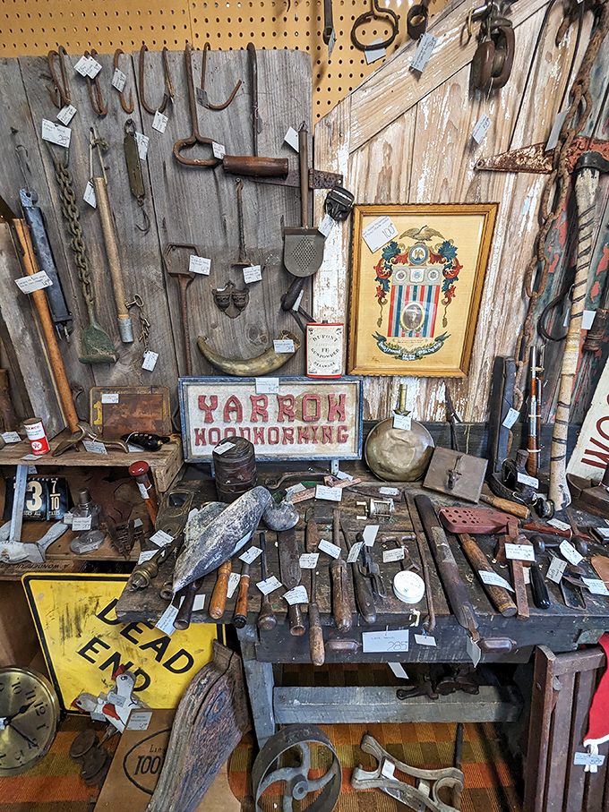 Vintage tools tell stories of craftsmanship and ingenuity, each worn handle representing years of honest work and problem-solving.