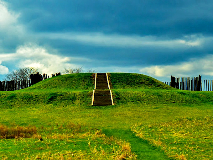 Ancient mysteries meet Midwest charm. These mounds are older than your grandpa's jokes, but way more intriguing!