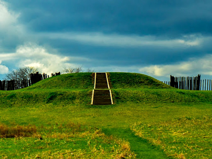 Ancient mysteries meet Midwest charm. These mounds are older than your grandpa's jokes, but way more intriguing!