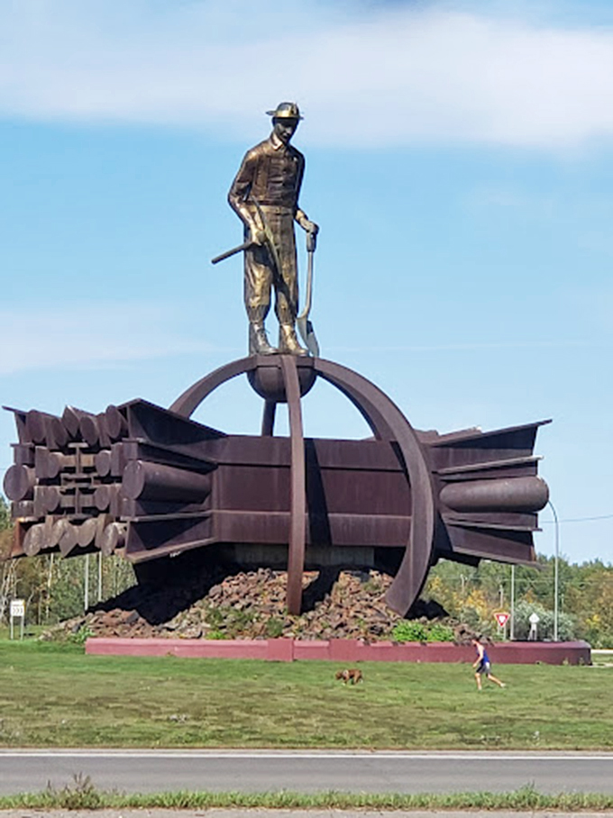 Steel yourself! This iron giant's got more muscle than a bodybuilding convention.