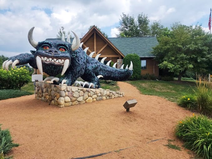 Monster mash-up! This cryptid creation is part dinosaur, part nightmare, all Wisconsin. It's the beast that puts the 'wild' in wilderness.