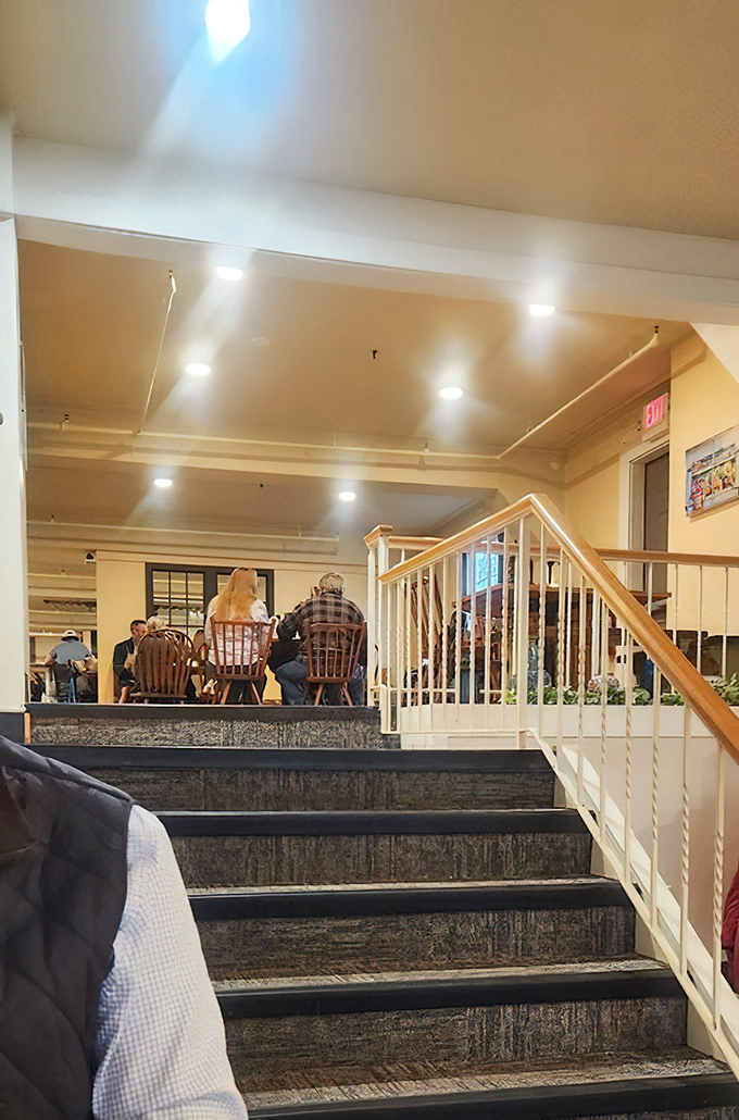 The restaurant's multi-level design creates intimate dining nooks while maintaining the convivial atmosphere that keeps locals coming back.