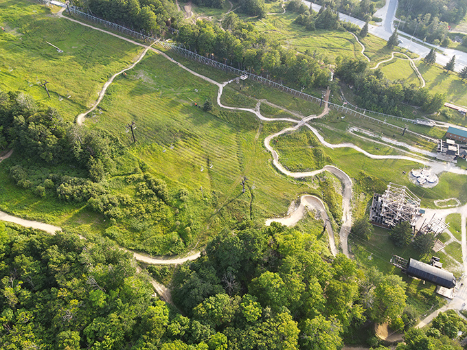 A bird's-eye view reveals Killington's adventure playground, where winding paths lead to memories waiting to be made.