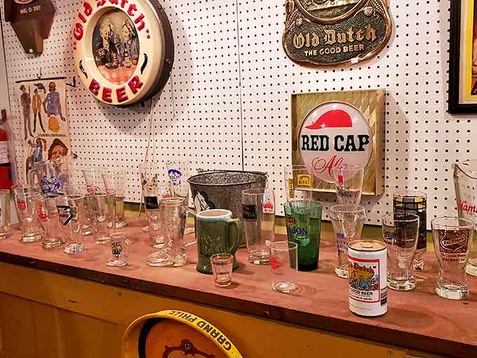 Vintage glassware from forgotten breweries and bygone bars &ndash; each glass having toasted countless celebrations throughout American history.