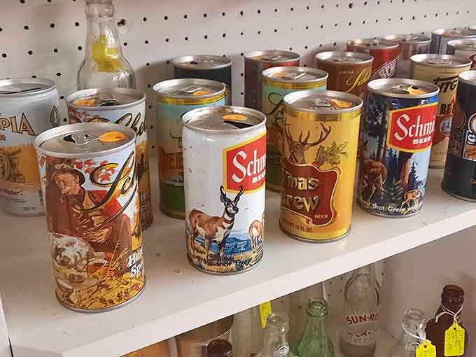 Retro beer cans showcase graphic design glory, when every brew had distinctive visual identity and advertising was considered an art form.