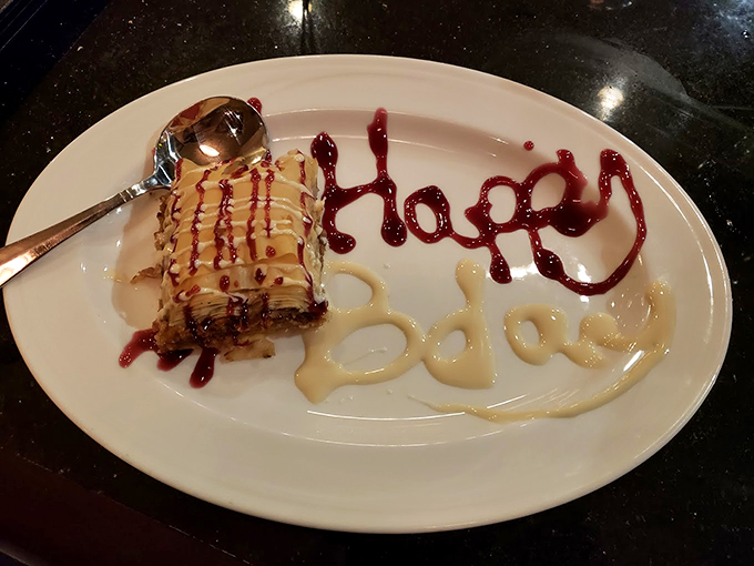 Layers of flaky phyllo, chopped nuts, and sweet syrup. This baklava is so heavenly, it might make you believe in culinary miracles.
