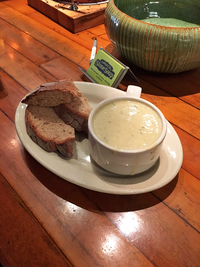 This isn't just broccoli cheddar soup &ndash; it's liquid comfort, where local cheese meets farm-fresh vegetables in a bowl that warms both body and soul.