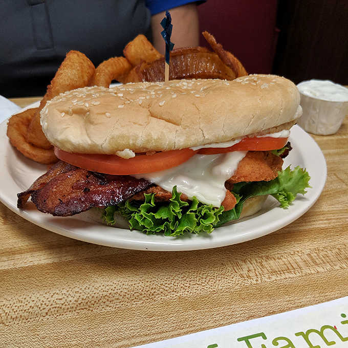 This sandwich doesn't need fancy aioli or artisanal bread to impress &ndash; just quality ingredients stacked generously between soft buns.