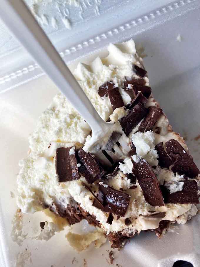 Chocolate cream pie that's so silky smooth it should come with a warning label: May cause involuntary sighs of contentment.