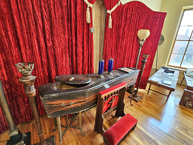 The Victorian-inspired s&eacute;ance room allows visitors to try their hand at communicating with whatever spirits might inhabit the museum.