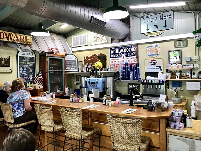 Pull up a woven seat at the counter for front-row dining. Watch the kitchen magic happen while trading stories with friendly staff.