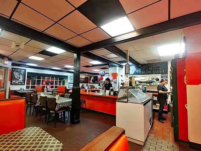 Where the magic happens &ndash; the counter offers front-row seats to the culinary choreography that keeps hungry patrons coming back.