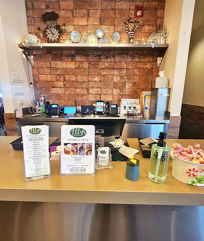 Counter: The command center of breakfast operations, where friendly staff orchestrate the morning symphony of coffee, pancakes, and satisfied sighs.