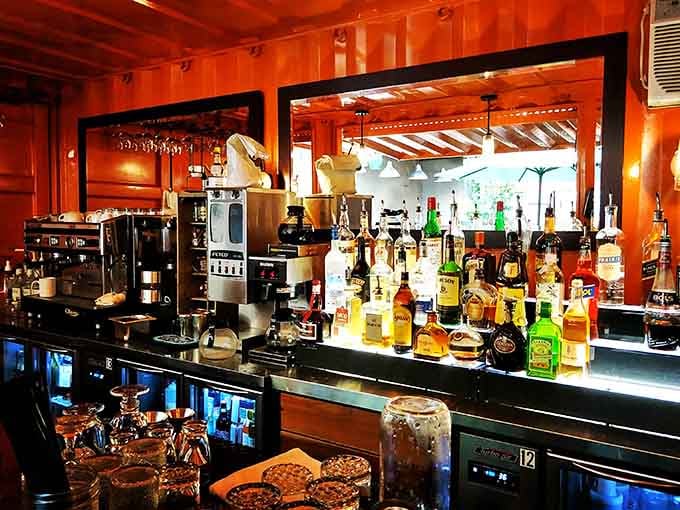 The bar at Crema gleams with possibility, ready to caffeinate your morning or add a little spirit to your brunch.