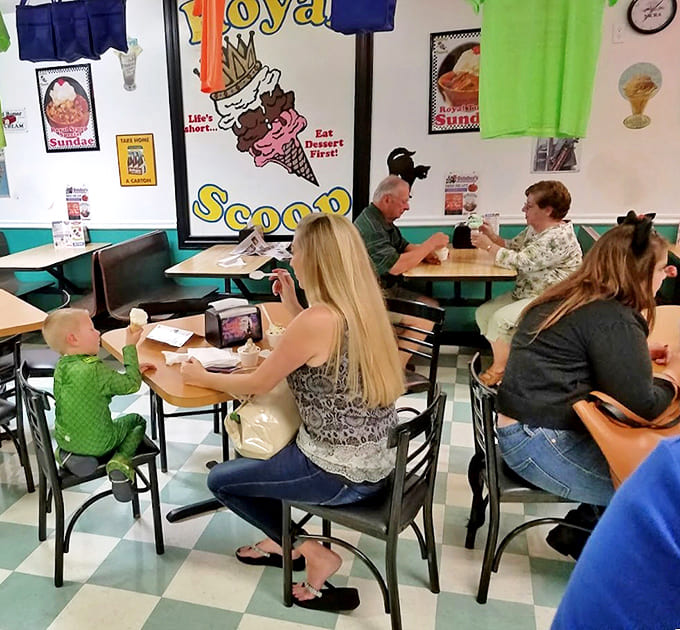 Regulars and first-timers alike share the universal expression of "food happiness" that transcends age and background.