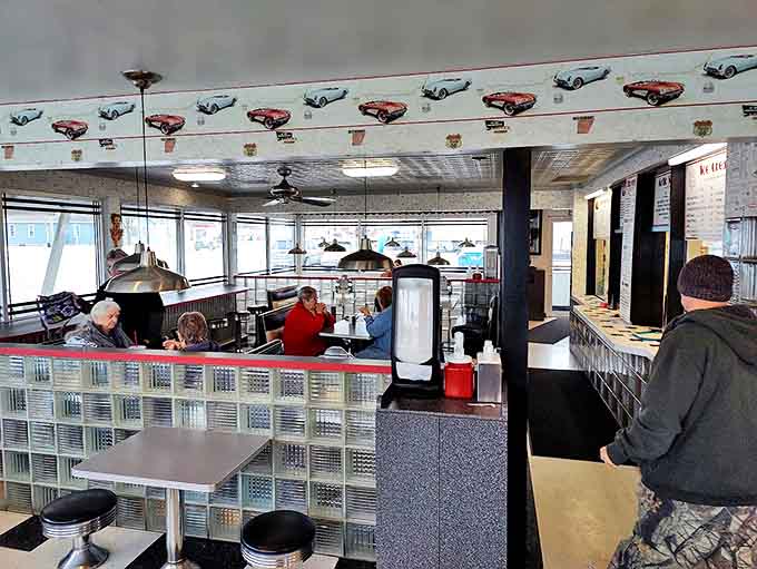 Real people enjoying real food in a real diner, proving that some experiences never go out of style.