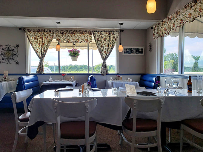 The dining room stretches invitingly, each table a potential stage for your next memorable meal and the stories you'll tell about it.