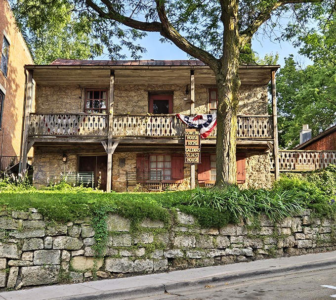 The Dowling House wears its 1826 construction date like a badge of honor &ndash; Galena's oldest surviving residence.