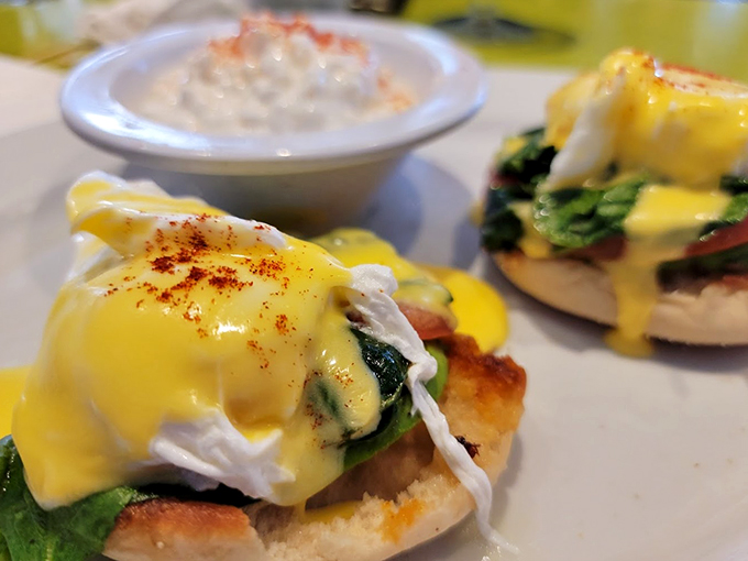 Hollandaise for days! These Bennies are so perfectly poached, they might just Benedict Cumberbatch your taste buds.