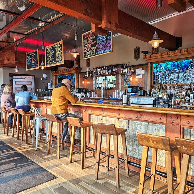 The well-stocked bar features craft beers, creative cocktails, and friendly bartenders who know how to make your evening even better.