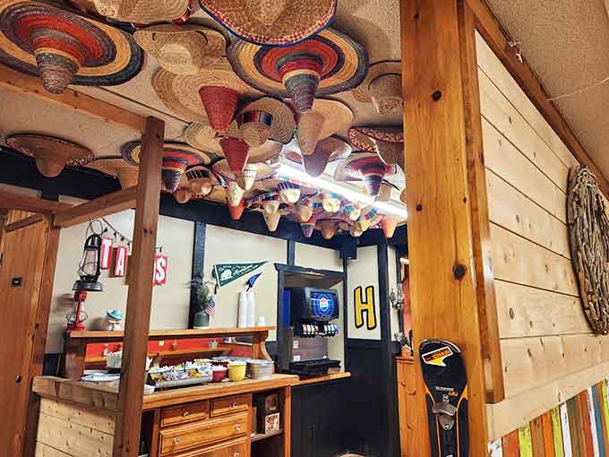 Those ceiling sombreros aren't just decoration, they're a statement of philosophy: life's too short not to have fun with your restaurant design.