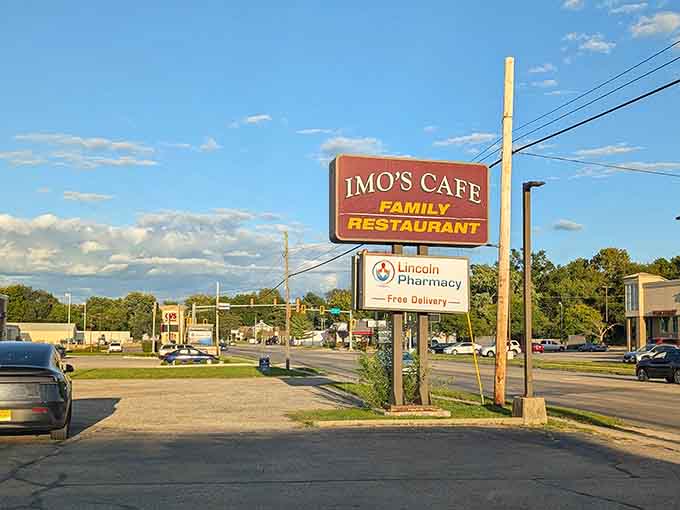 The roadside sign beckons hungry travelers and locals alike, promising the kind of home-style cooking that keeps people coming back for more.